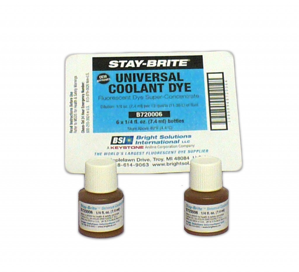 STAY-BRITE® Universal Coolant Dye 1/4 oz. Bottles - Bright Solutions